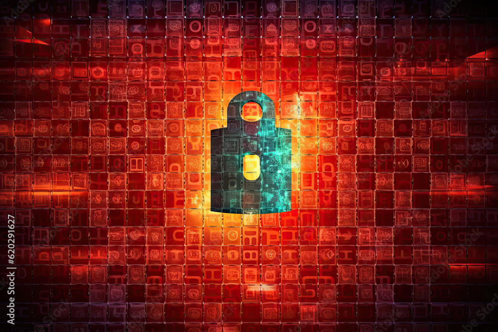 Firewall Secured Network: Network Security Illustration for AI-driven ...