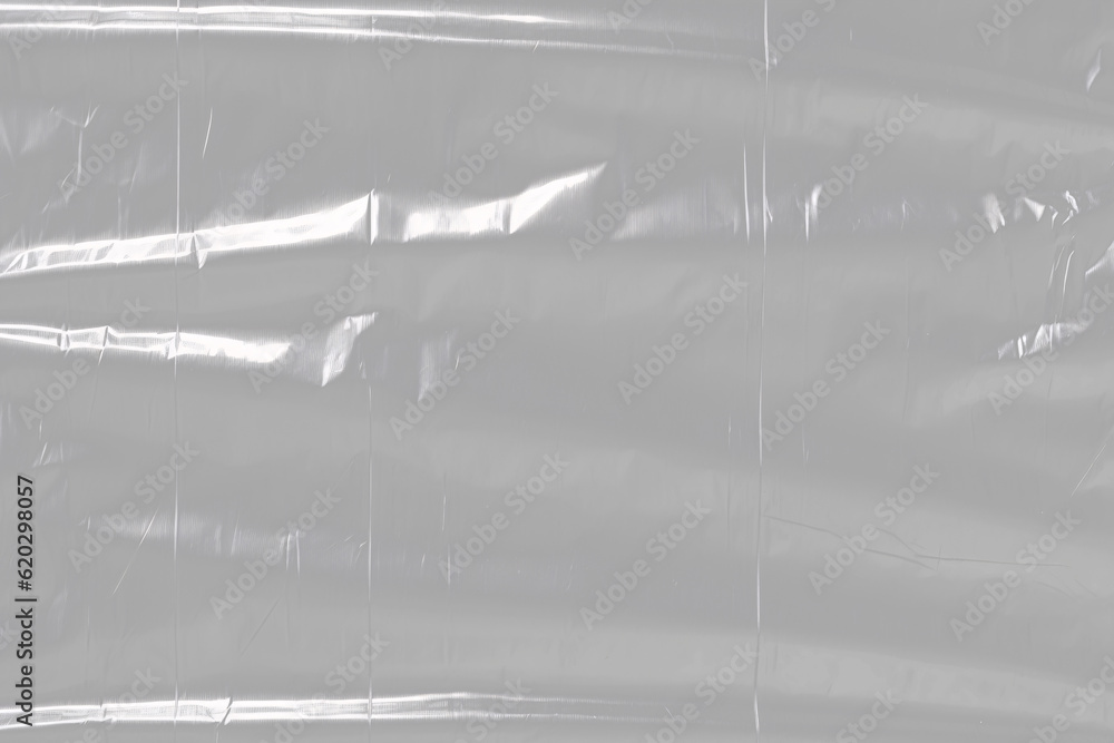 Transparent stretch plastic wrap texture. Realistic polyethylene ...