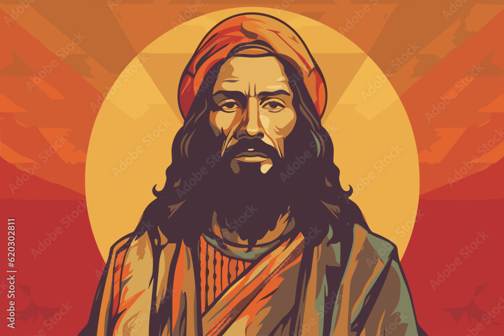 Hand-drawn cartoon Judah flat art Illustrations in minimalist vector ...