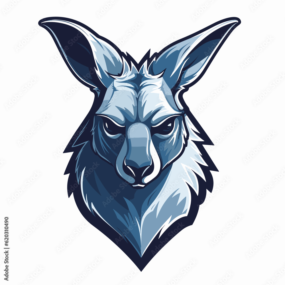 Esport vector logo kangaroo, kangaroo icon, kangaroo head, vector Stock ...