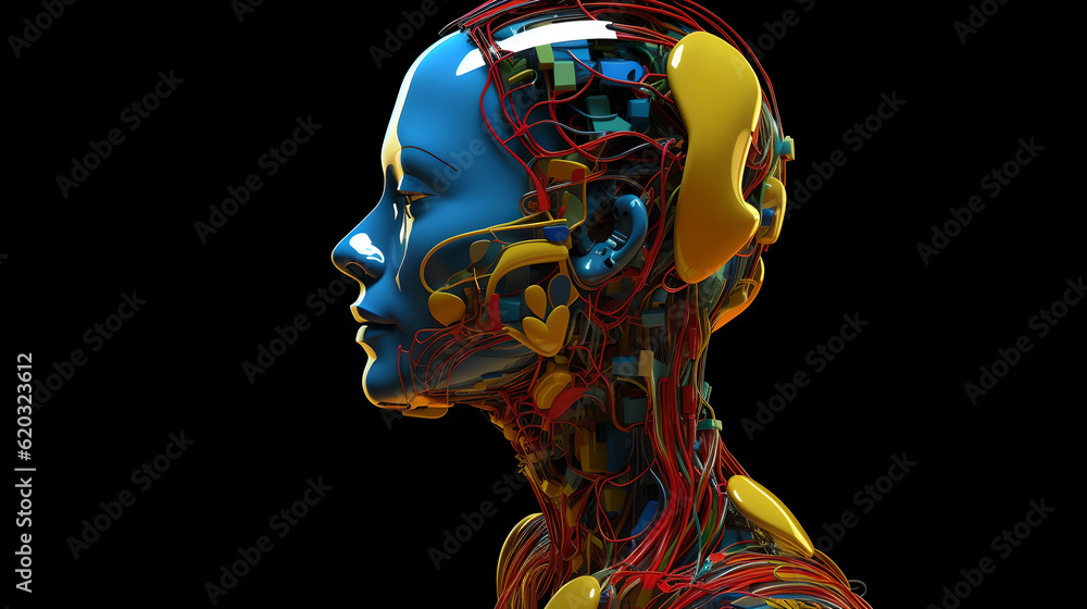 Femme Machina: An Elegant Realistic Robotic Woman Painted in Yellow ...