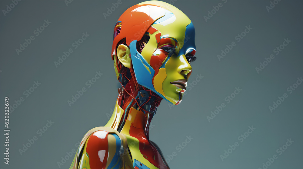 Femme Machina: An Elegant Realistic Robotic Woman Painted in Yellow ...