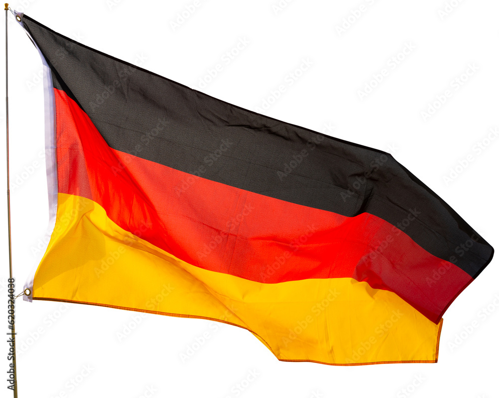 Black, red, and gold tricolor Bundesflagge, national symbol of idea of ...