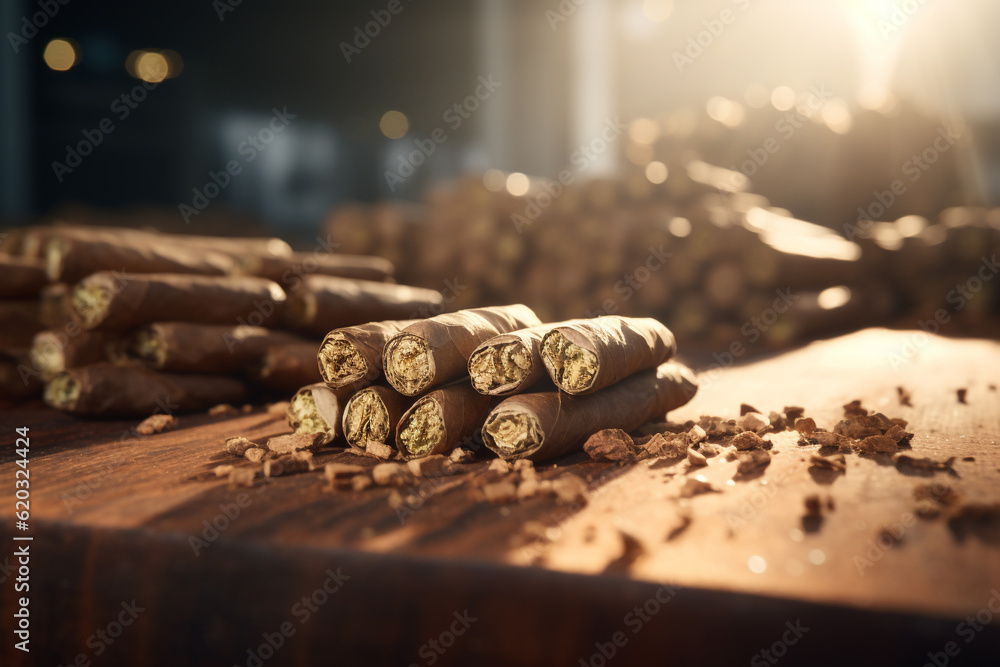 Cigar, cylindrical tobacco leaf twist, smoked, Cuban, tobacco smoking ...