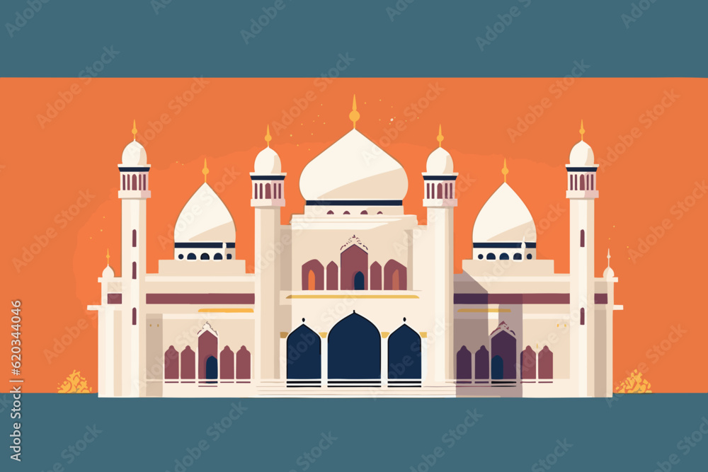 Hand-drawn cartoon Gurudwara Sahib flat art Illustrations in minimalist ...
