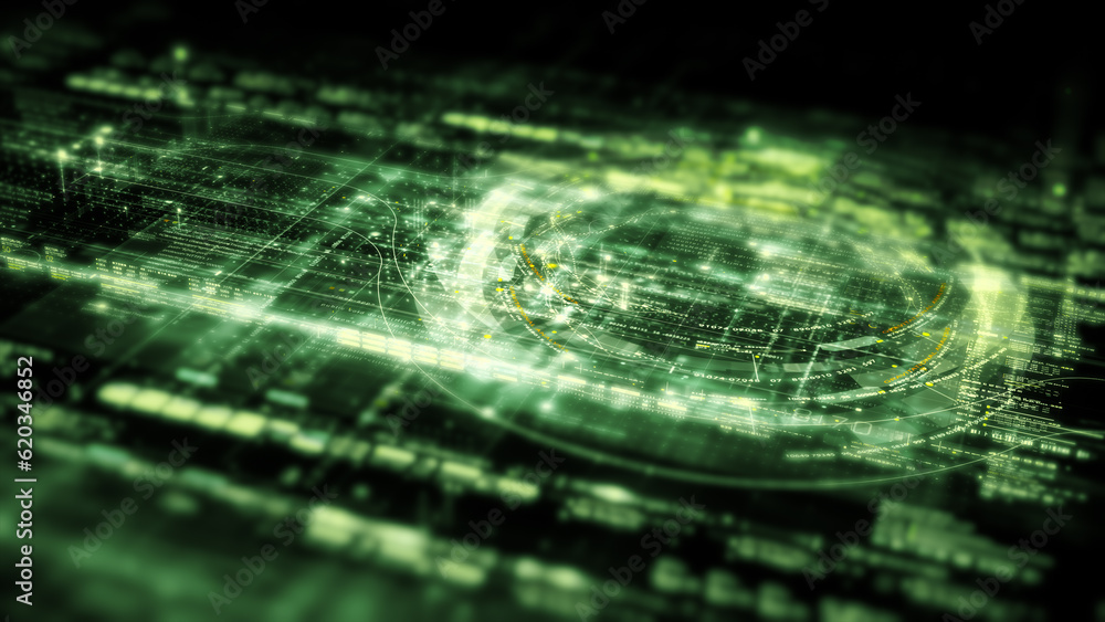 Advanced data matrix simulation UI with cutting-edge digital ...