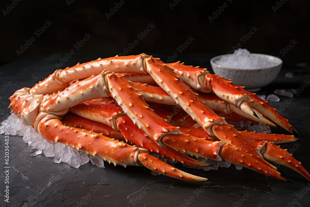 Alaskan King Crab Legs, with their impressive size, vibrant color, and ...