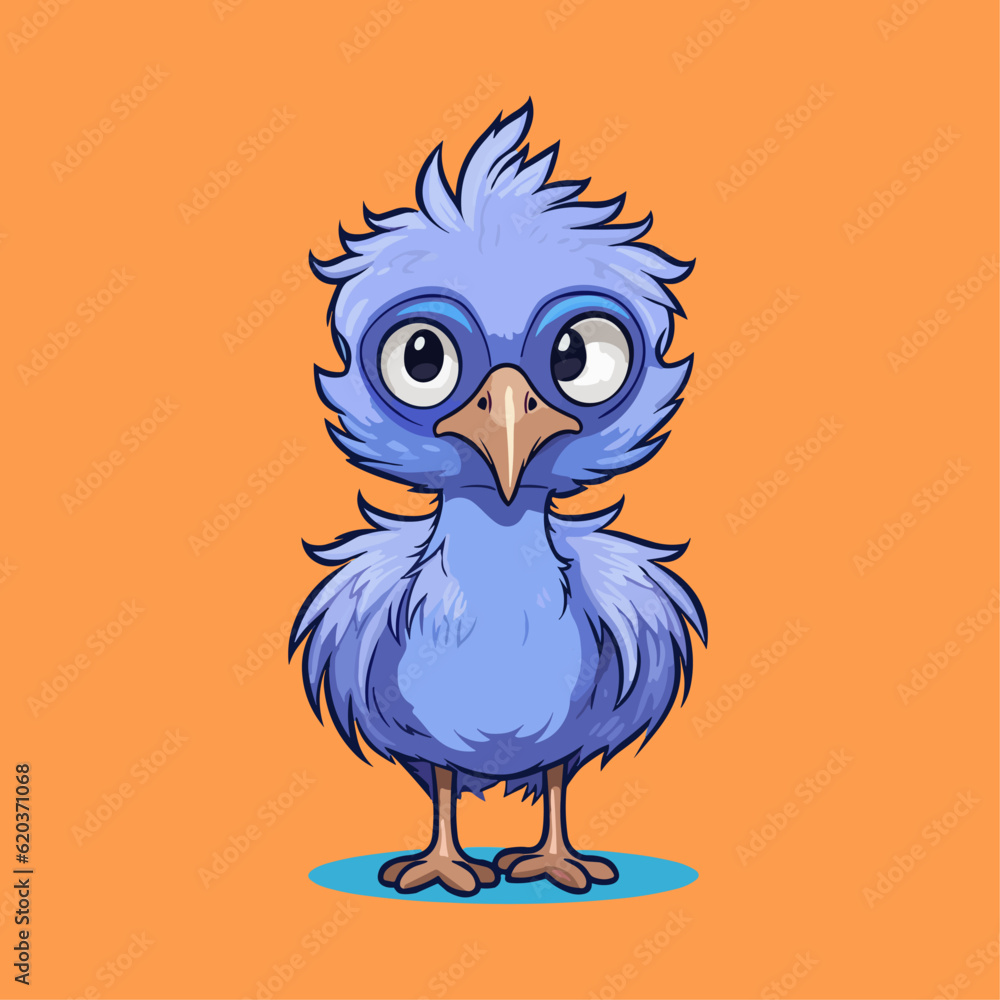Cute Emu and Ostrich Cartoon Characters: Perfect for Children's ...