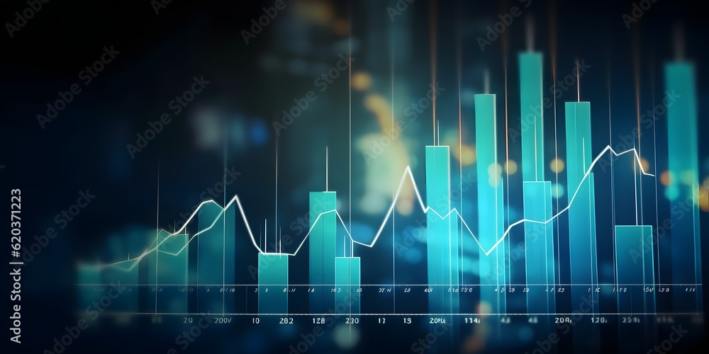 Market chart of business increase stock graph or investment financial ...