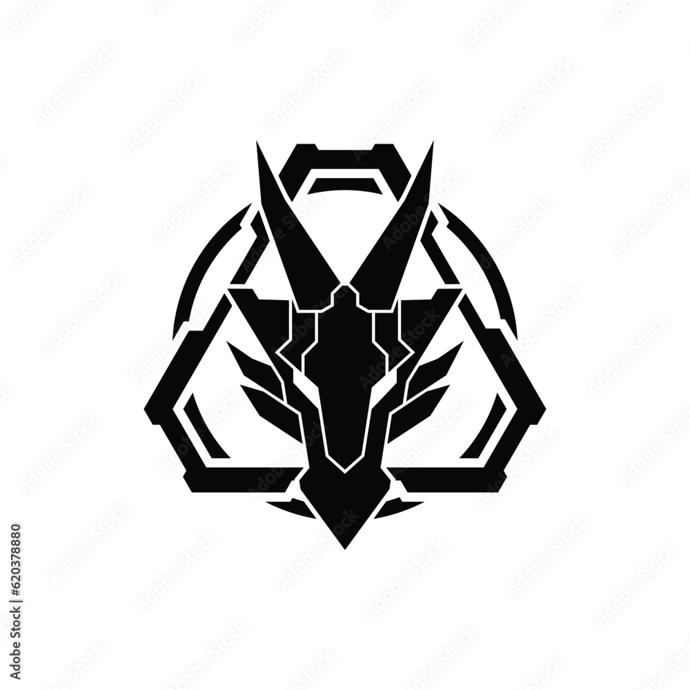 Dragon Logo. Dragon Head military tactical logo design illustration ...