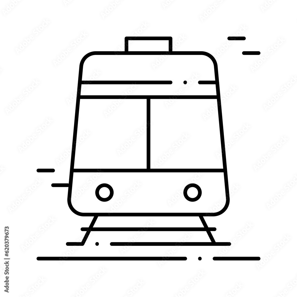 Train Travel and tourism icon with black outline style. transport ...