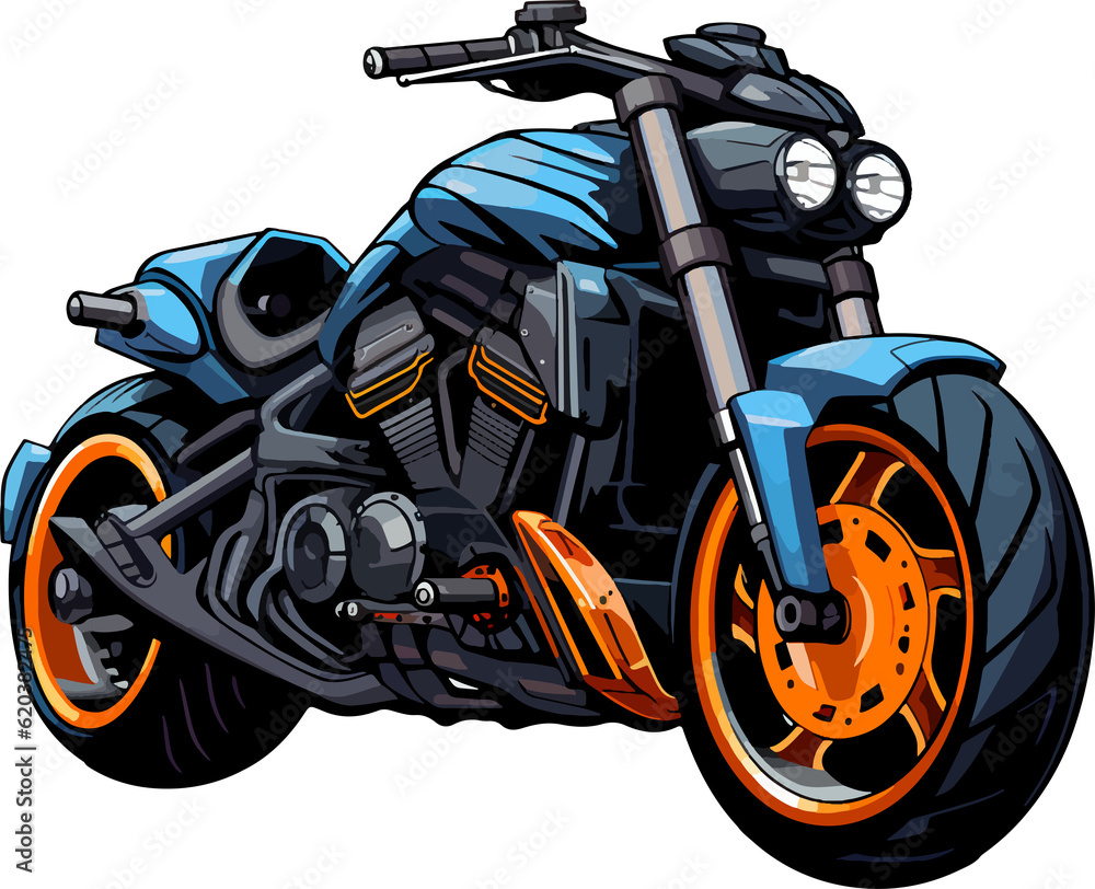 bike, illustration, design, motorcycle, character, cartoon, motor, art ...