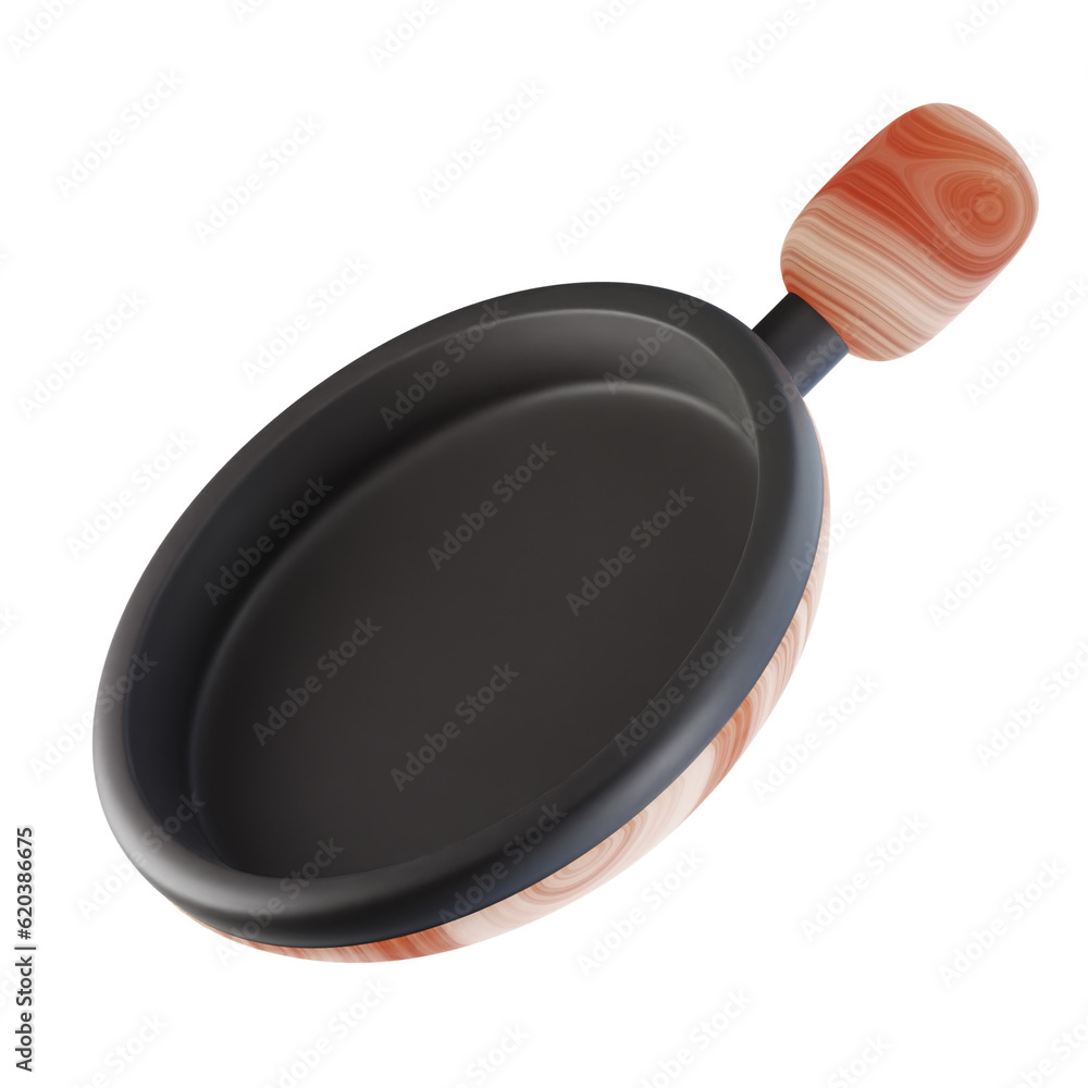 Cute Wok With Natural Wood Texture Best for graphic element, landing ...
