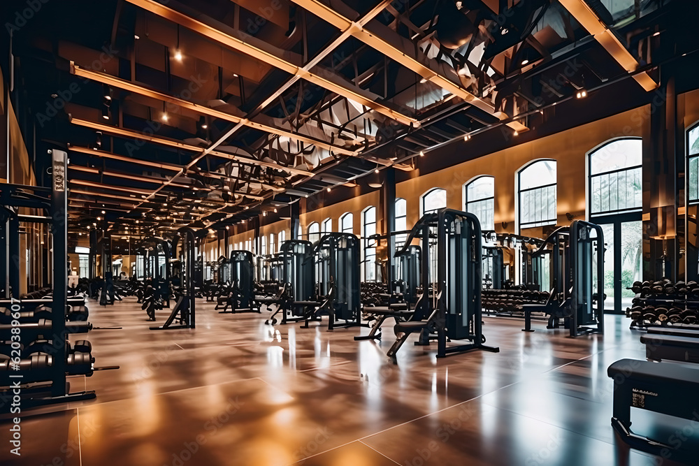 Modern Gym Interior With Sports Equipment Fitness Equipment Fitness