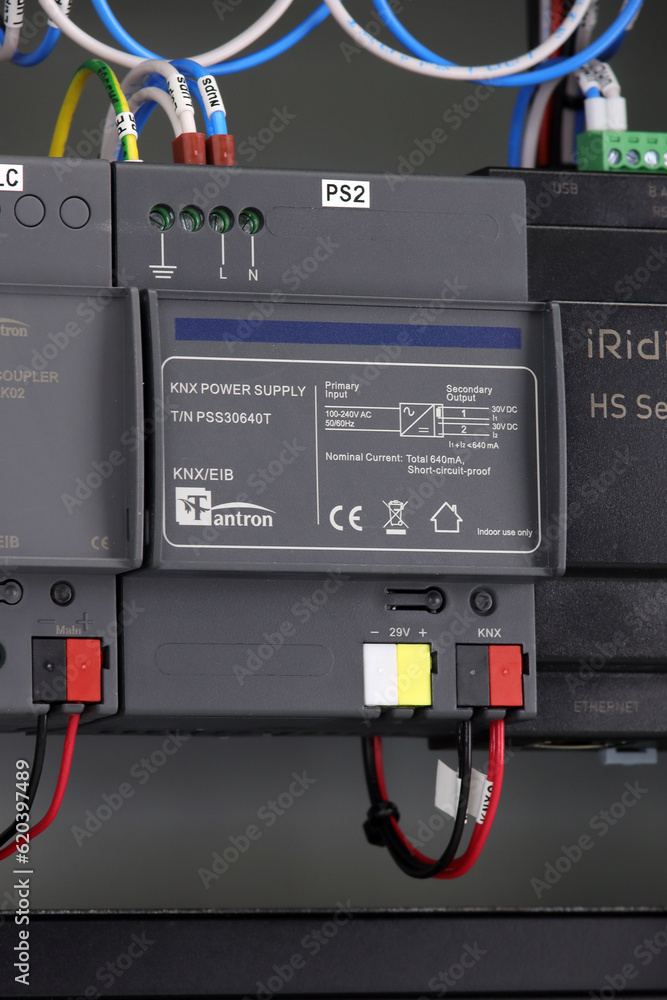 The electrical power supply module for the KNX bus from Tantron is ...