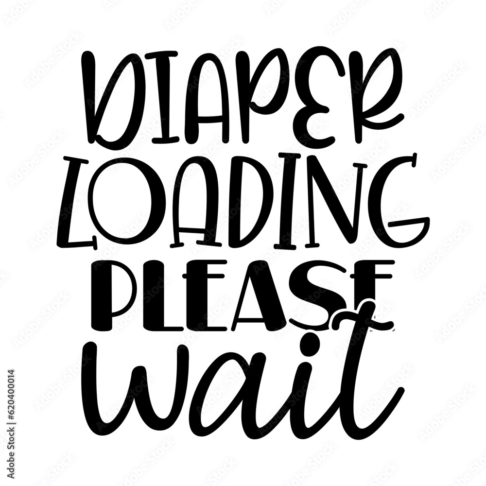 Diaper Loading Please Wait Stock Vector | Adobe Stock