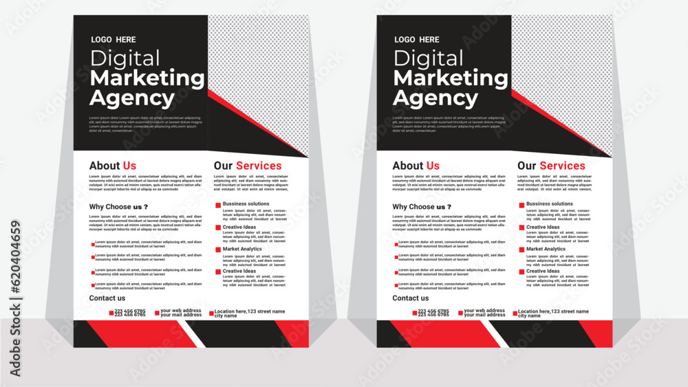 Business brochure vector design, Leaflet advertising abstract ...