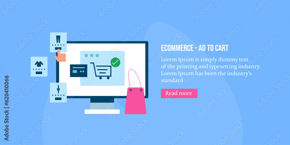 Person adding ecommerce products to cart, make payments with credit ...