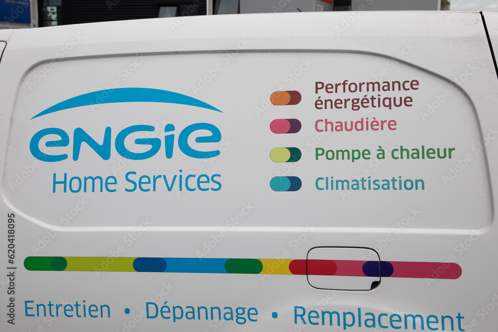 Engie home services logo sign french text brand electric utility ...