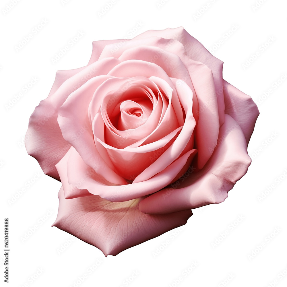 single pink rose isolated on transparent background. AI Generated Stock ...