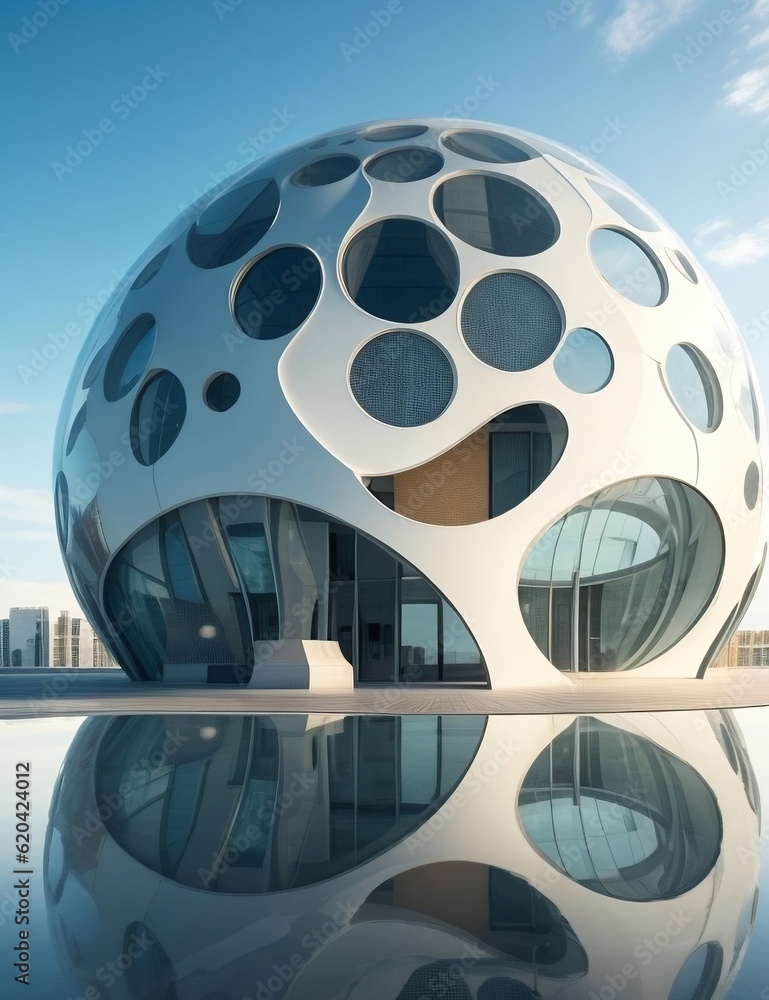 An awe-inspiring image capturing a contemporary architectural building ...