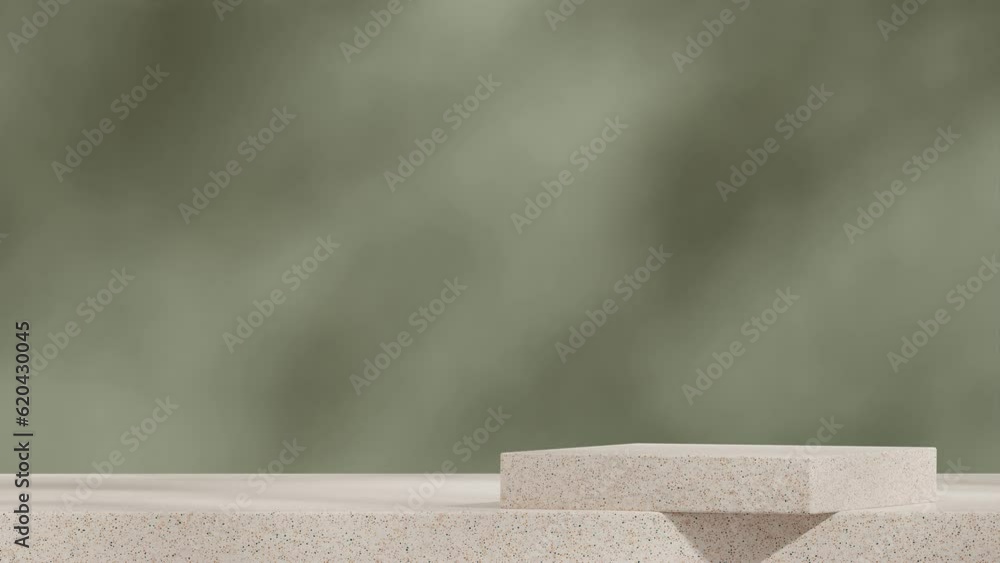 template mockup rectangle shape terrazzo podium of with seamless shadow ...