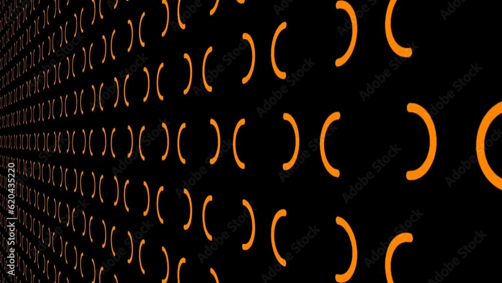 Orange Parenthesis Background Stock Video Effects VJ Loop Abstract ...
