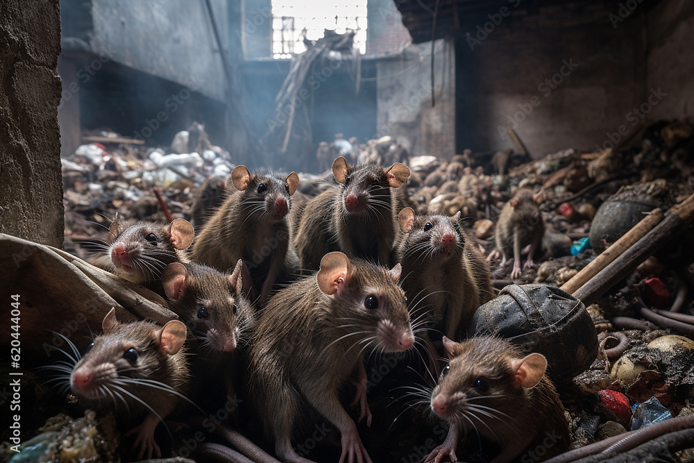 The spread of infection and devastation as a result of the reproduction ...