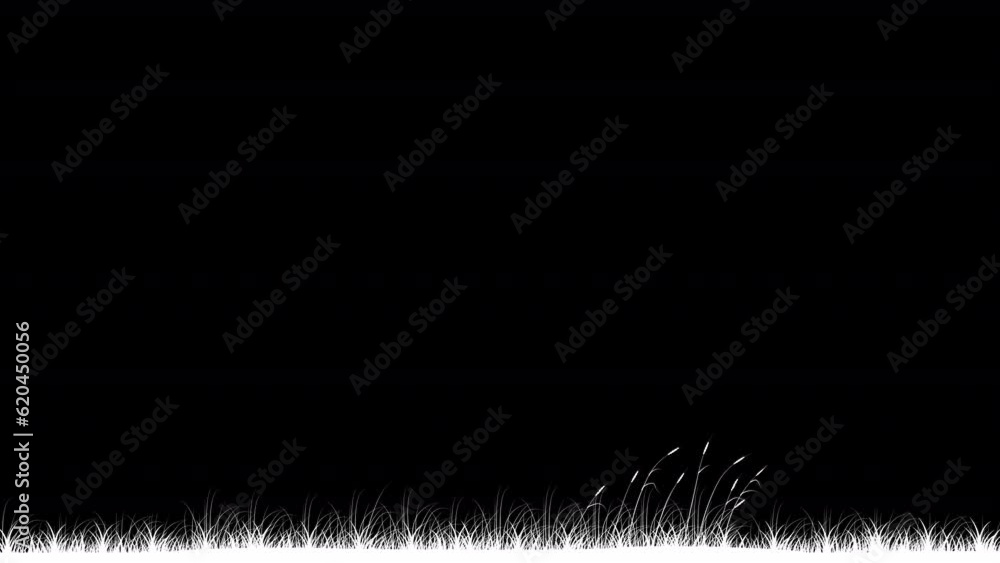 Animated countryside backdrop. Crops waving on wind. Growing plants ...