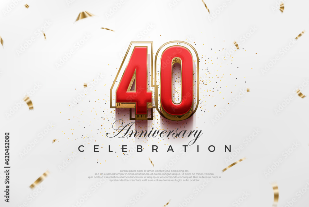 Modern vector 40th anniversary design. with modern luxury design ...