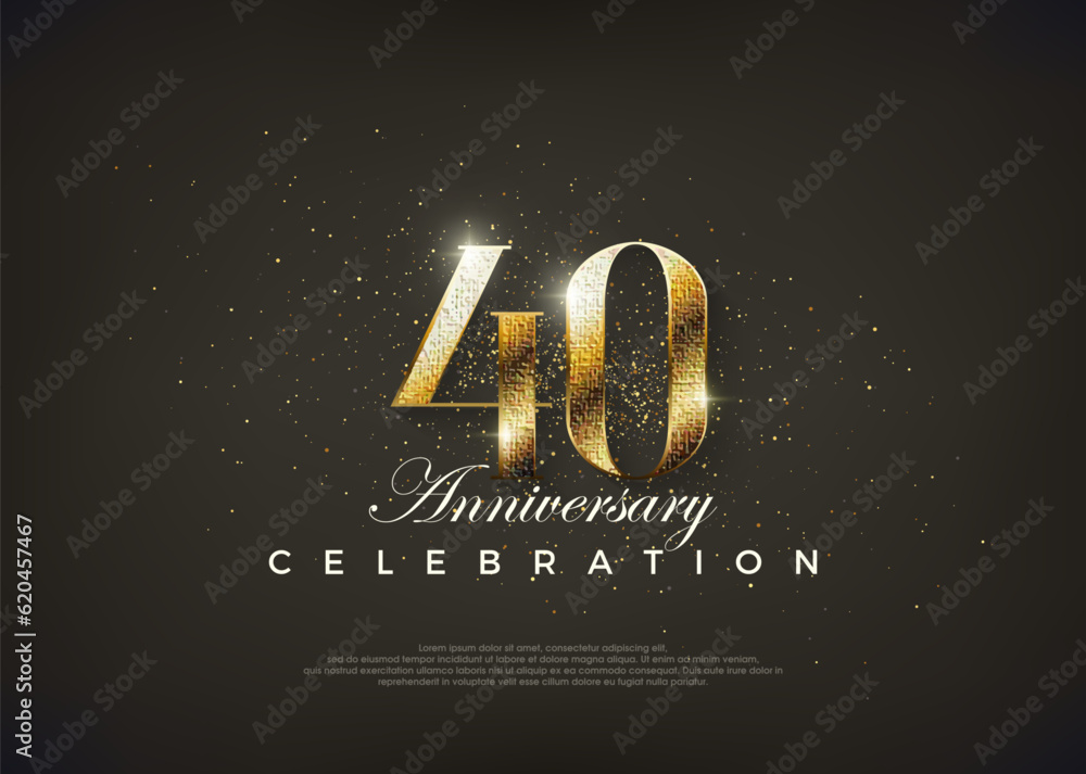 Fancy number 40th to celebrate 40th birthday. Premium vector for poster ...