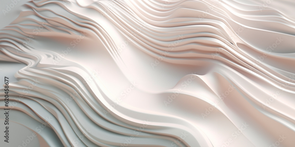 White background with wavy textures. Illuminated with warm light and ...