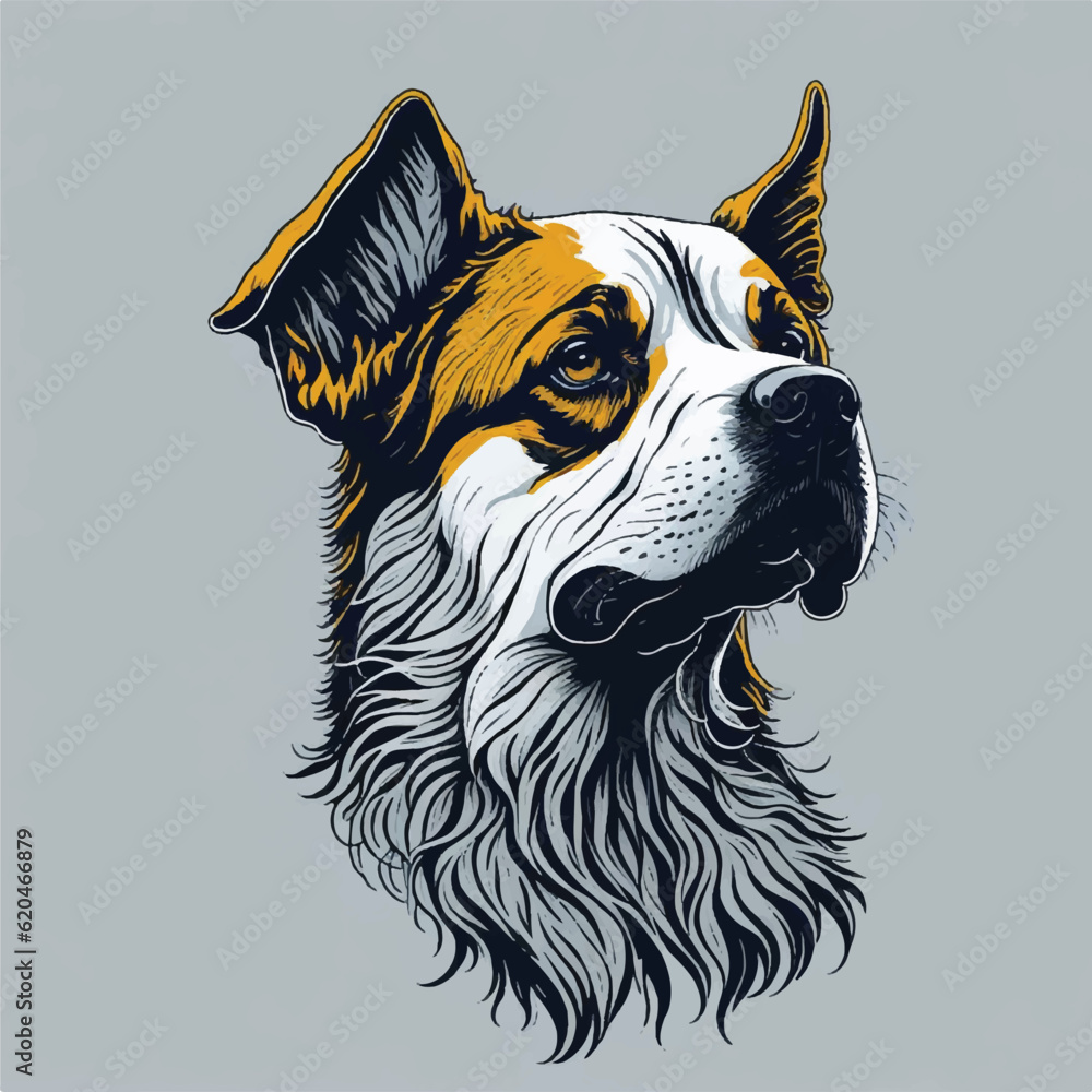 dog, vector, illustration, white background Stock Vector | Adobe Stock