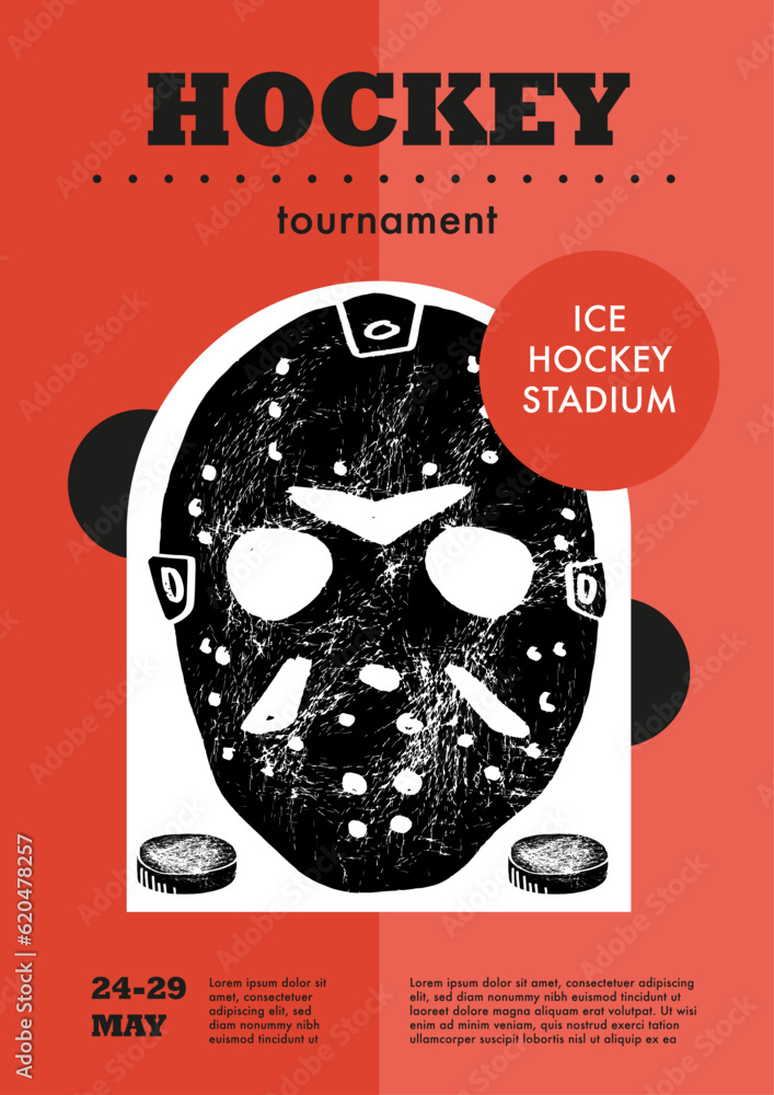 Template Sport Layout Design, ice hockey. Hockey league tournament ...