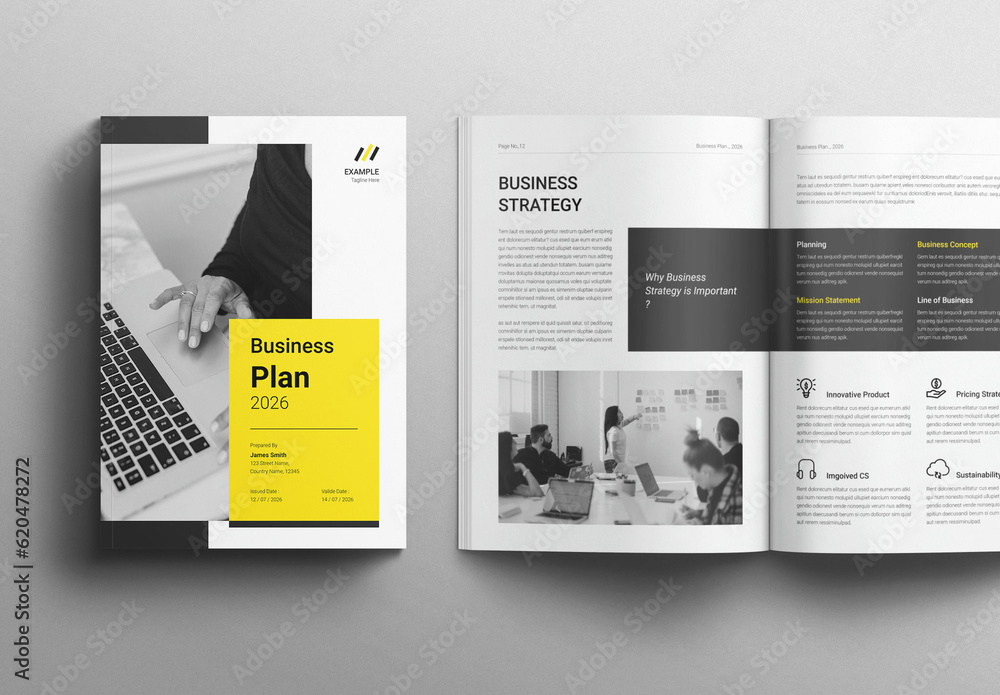 Business Plan Template Stock Template | Adobe Stock