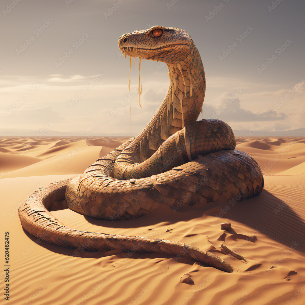 Unveiling the Desert's Serpent: Encounter a Big Snake in the Arid Sands ...