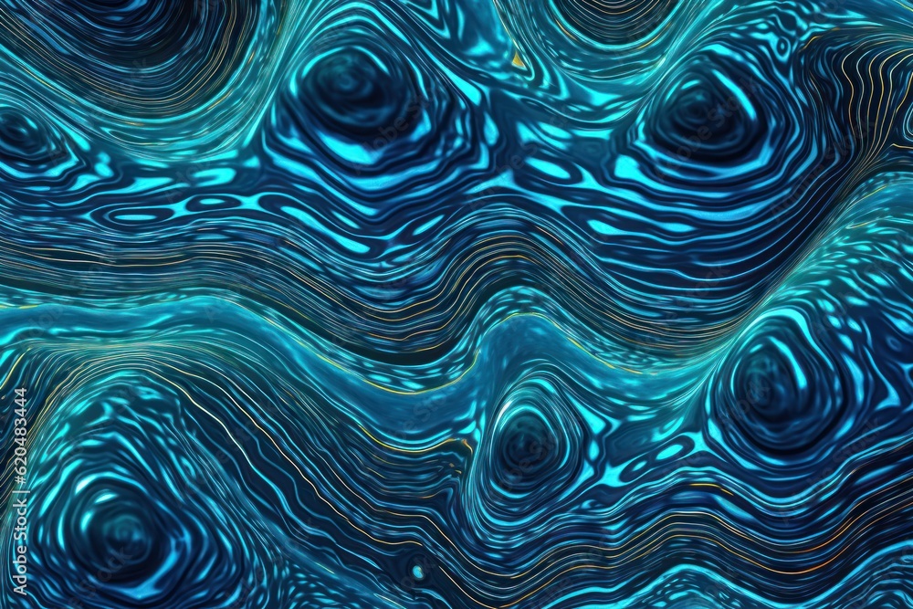 Intricate patterns formed by water ripples in a serene pool or pond ...