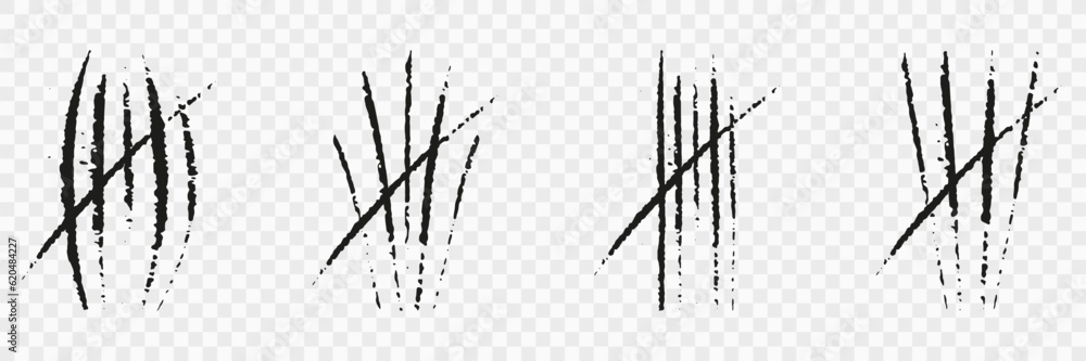 Claw Scratch Set. Bear Nails, Tiger or Cat Talon. Monster Mark ...