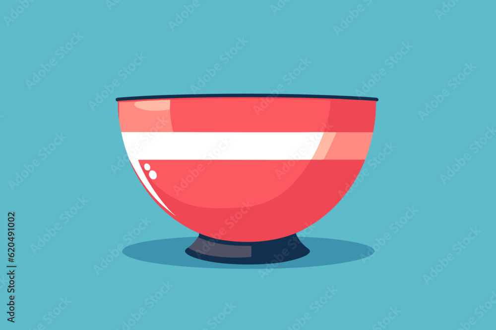 Hand-drawn cartoon Mixing bowl flat art Illustrations in minimalist ...