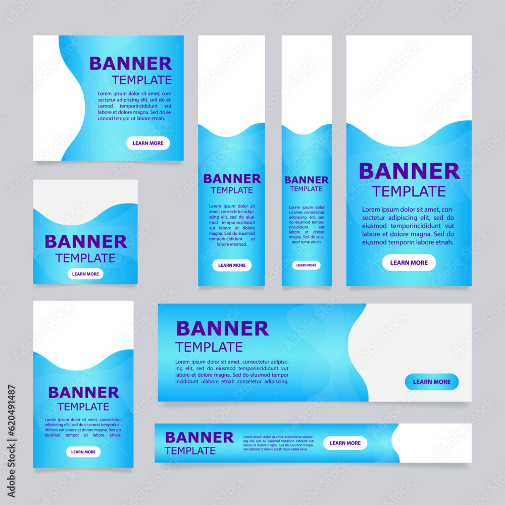 Commercial science, technology web banner design template. Vector flyer ...