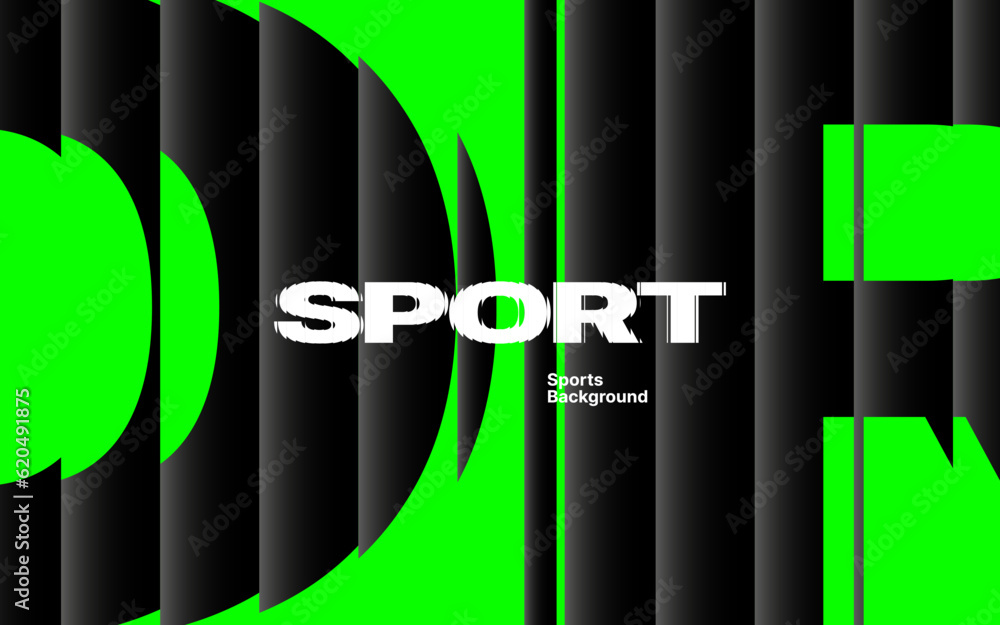 Sports background with fluted glass effect. Vector layout template ...