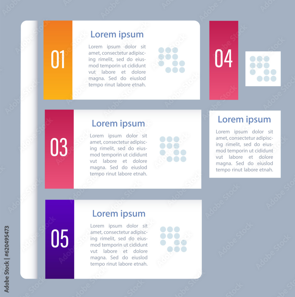 Work time schedule infographic chart design element set. Abstract ...