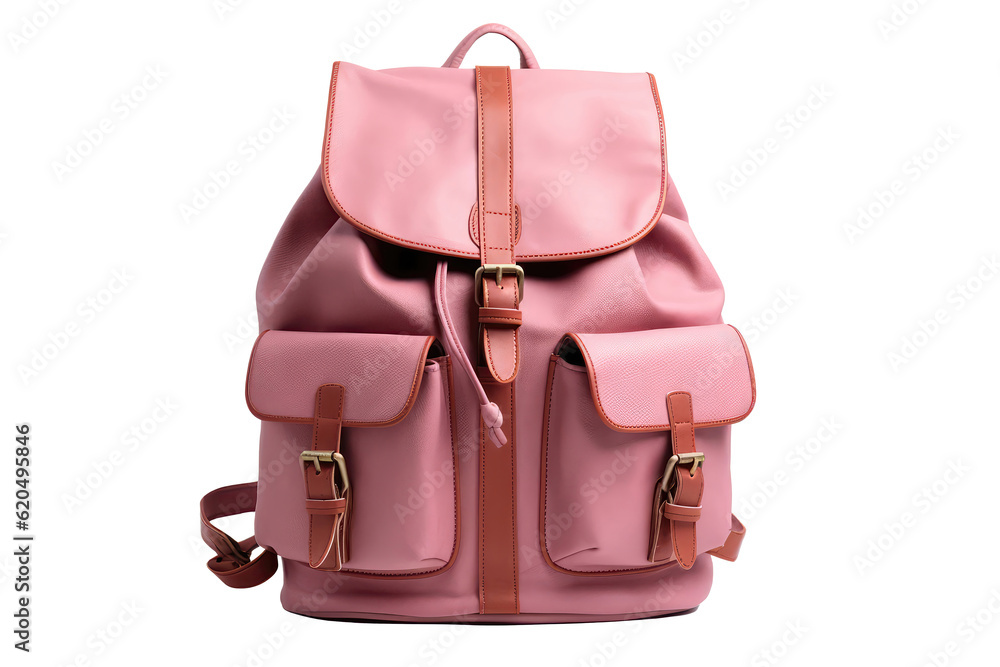 Pink Backpack On Isolated Transparent Background, Png. Generative AI ...
