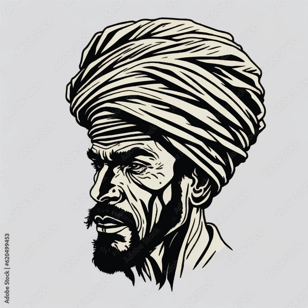 turban, vector, illustration, white background Stock Vector | Adobe Stock