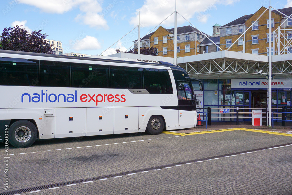 Southampton UK 5 July 2023 - A National Express coach parked at city ...