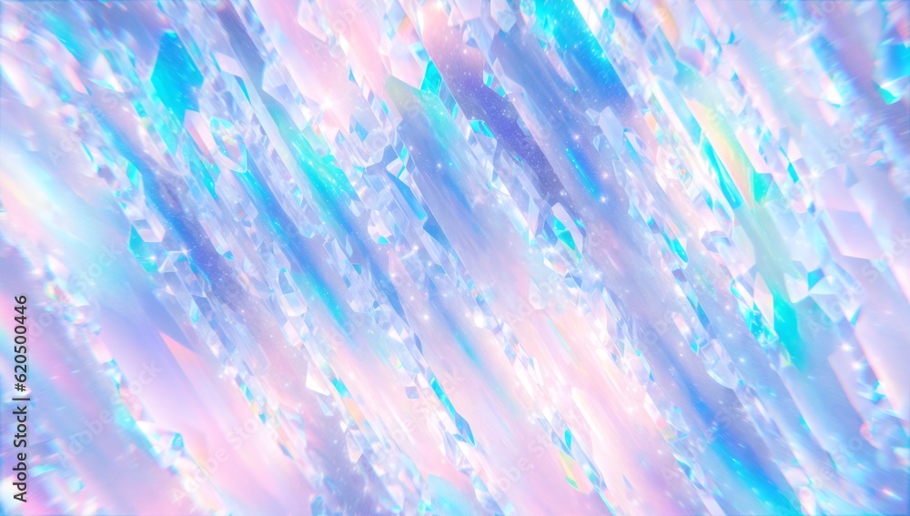 Magic crystal growth, abstract geology structure with blue and purple ...