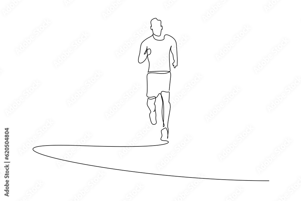 muscular athlete man walking outside running lifestyle active activity ...