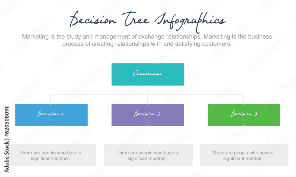 Decision tree Infographic organization design template. Simple stylish ...