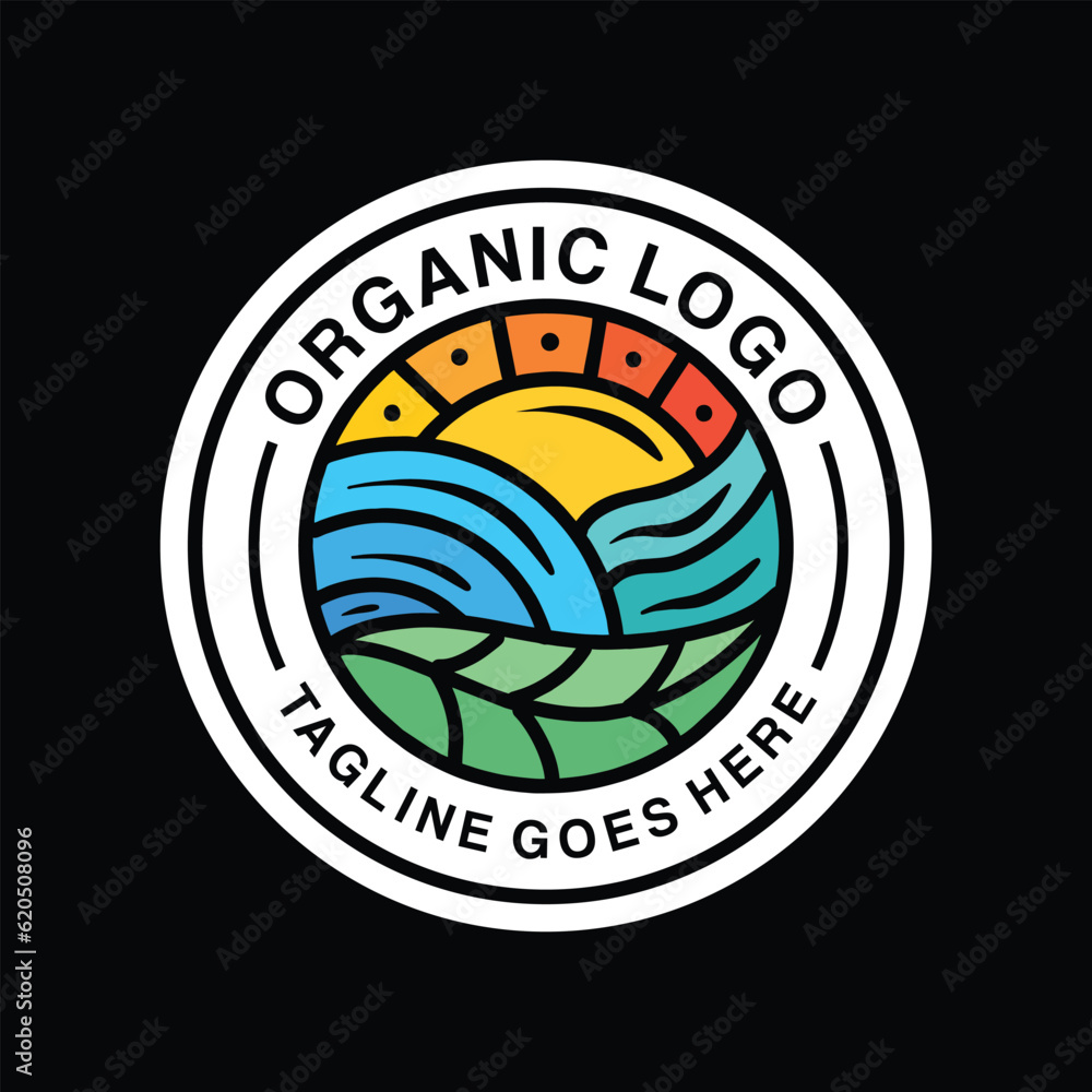 Premium Organic Logo Design Emblem Vector illustration Natural leaf ...
