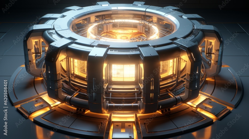 Energy Reactor Core: A colossal energy reactor core powering a space ...
